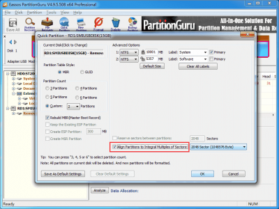 How to partition & format SSD with 4K alignment in Windows 10/8/7 ...